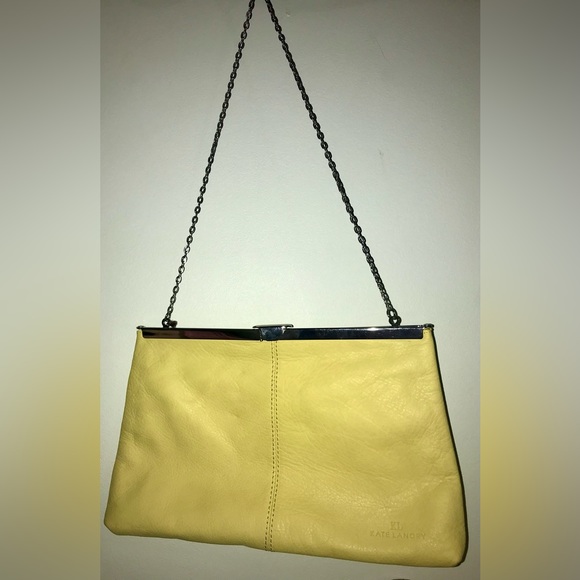 Kate Landry | Bags | Vintage Yellow Kate Landry Leather Shoulder Bag Or ...